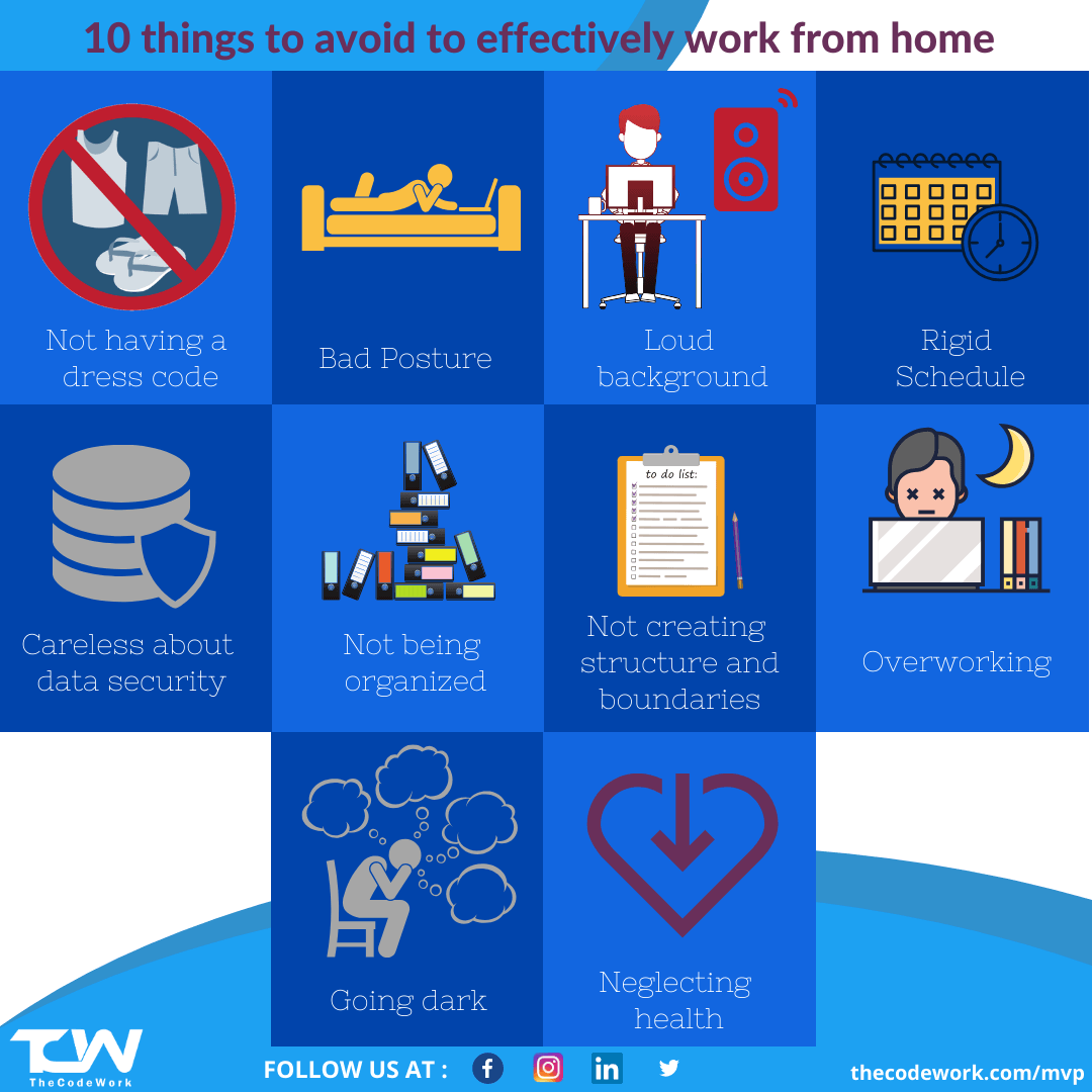 10 things to avoid to effectively work from home - TheCodeWork