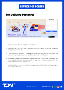 Porter- Intra city & Intercity logistics - TheCodeWork
